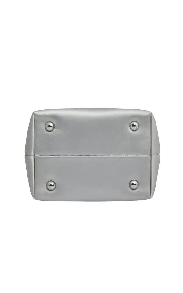 VERAFIED Embellished Crystal Handle Satin Evening Bag
