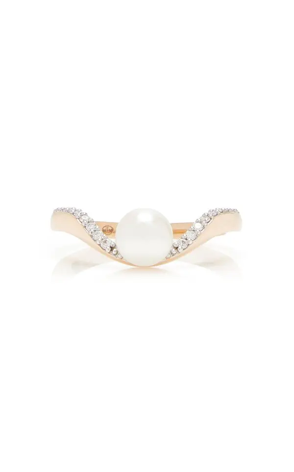 MARIE MAS 18k Rose Gold Pearl And Diamond Ring - Pink