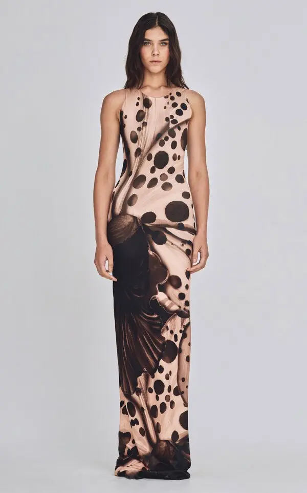 ANDRÉS PAJÓN Orchid Printed Maxi Dress