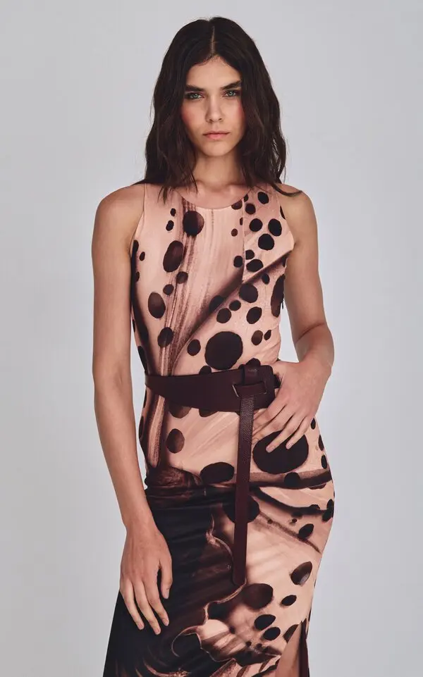ANDRÉS PAJÓN Orchid Printed Maxi Dress