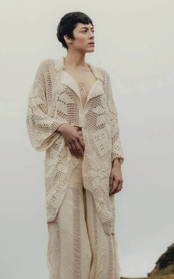 MAZ MANUELA ÁLVAREZ Cotton Crochet Shirt