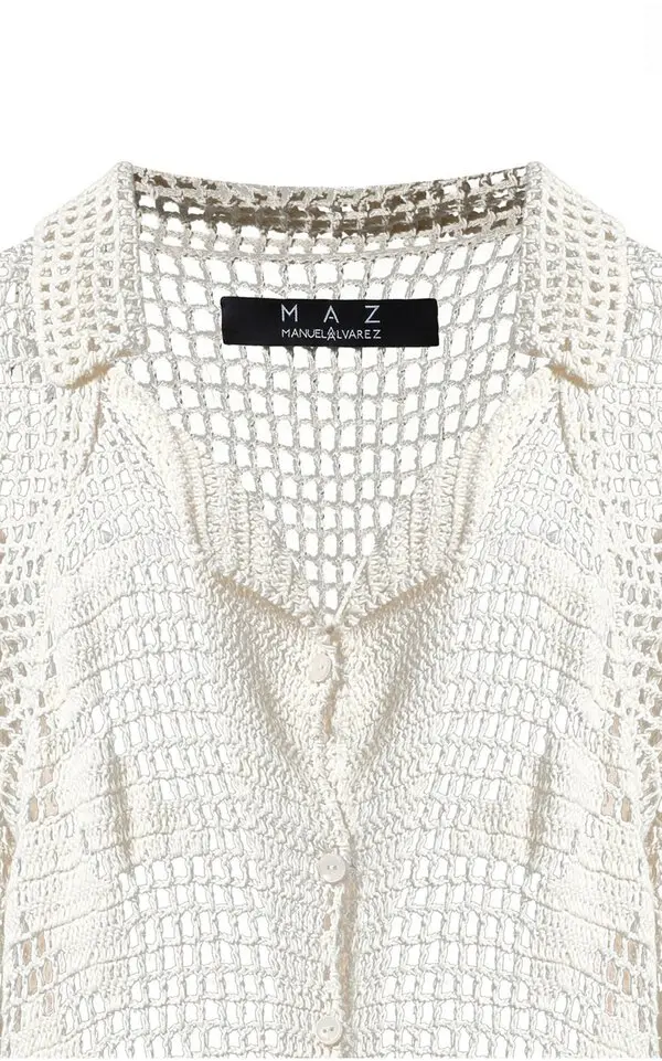 MAZ MANUELA ÁLVAREZ Cotton Crochet Shirt