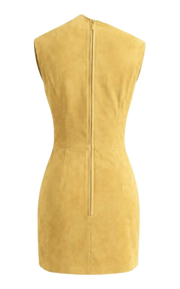 ZUT Matriarca Suede One-shoulder Mini Dress - Tan