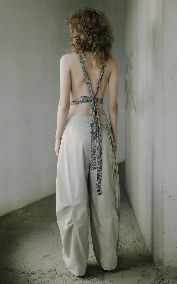 MAZ MANUELA ÁLVAREZ Baggy Leather Fringe Trousers