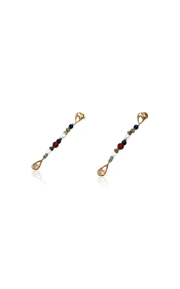 AYSHA BILGRAMI 24k Vermeil Milpa Drop Earrings