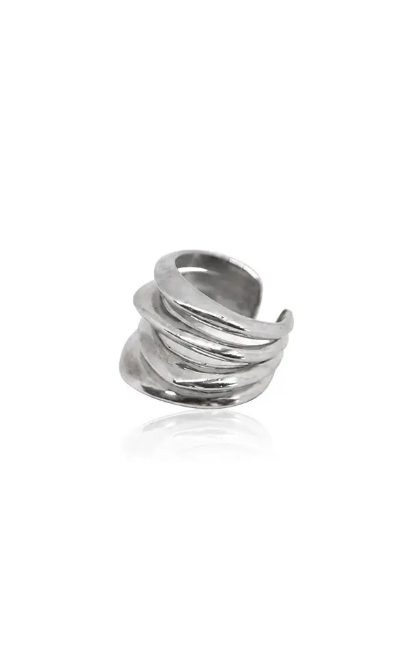 AYSHA BILGRAMI Sterling Vayu Ring Ear Cuff