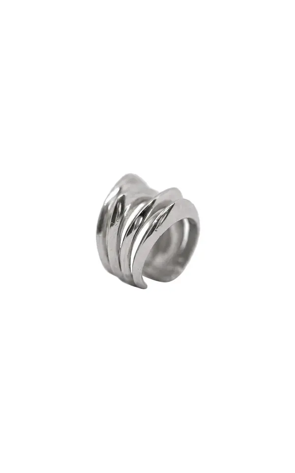 AYSHA BILGRAMI Sterling Vayu Ring Ear Cuff