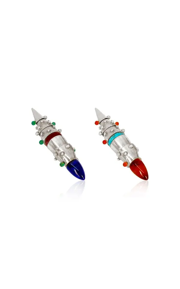 AYSHA BILGRAMI Sterling Saurio Earrings