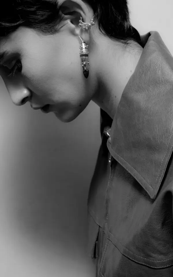 AYSHA BILGRAMI Sterling Saurio Earrings