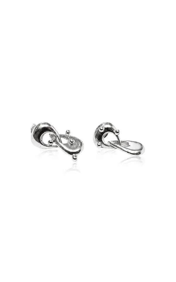 AYSHA BILGRAMI Sterling Double Grano Earrings