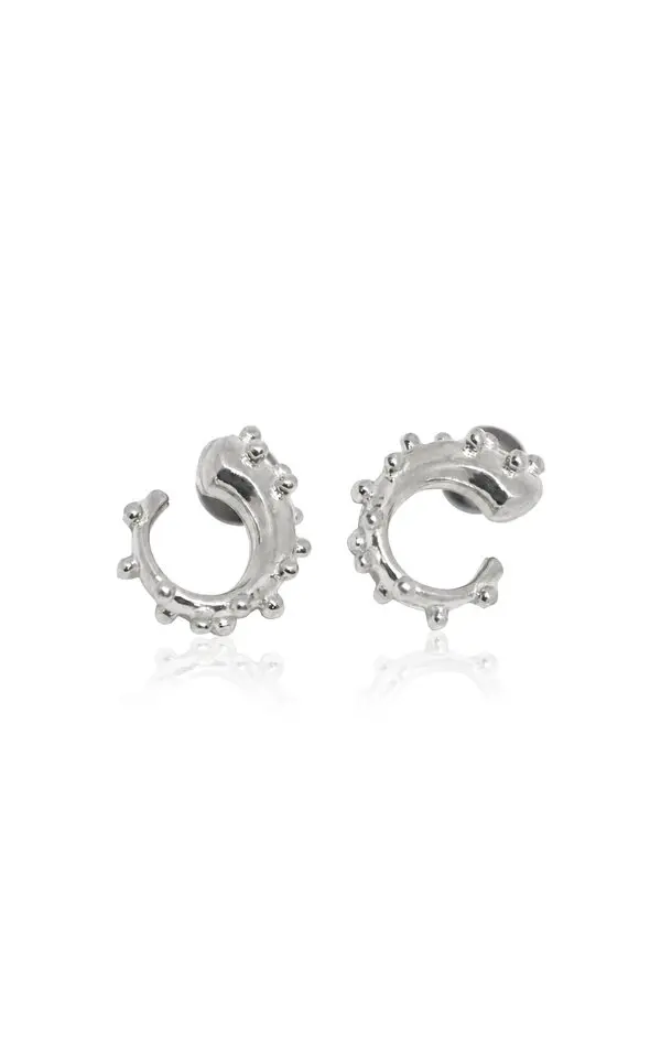 AYSHA BILGRAMI Sterling Tonka Hoop Earrings