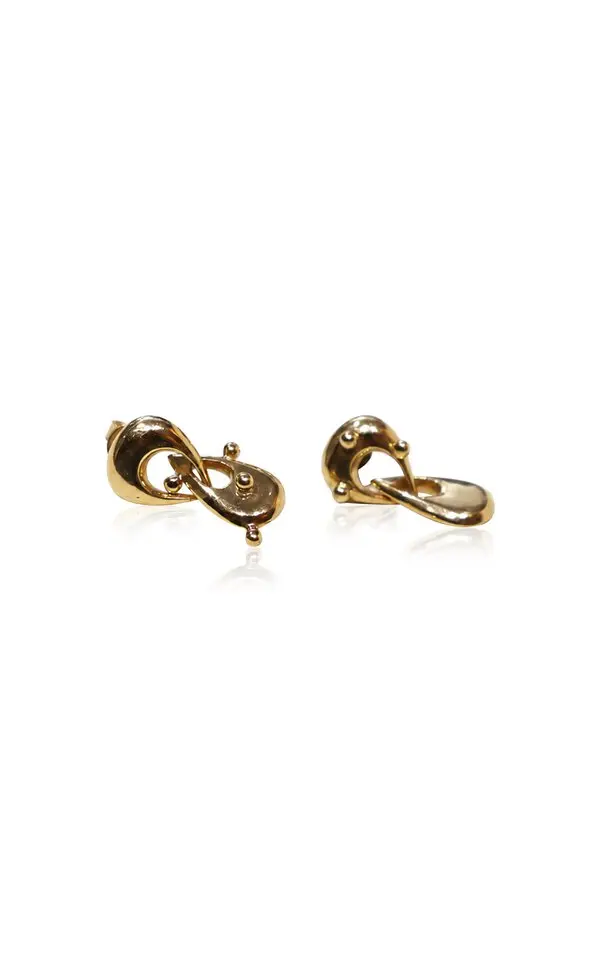 AYSHA BILGRAMI 24k Vermeil Double Grano Earrings