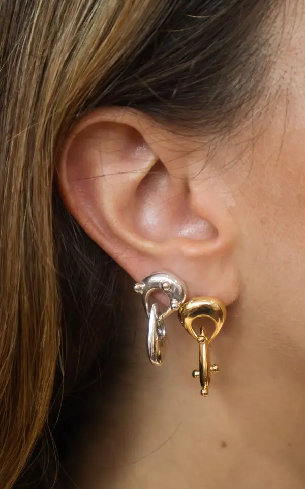 AYSHA BILGRAMI 24k Vermeil Double Grano Earrings
