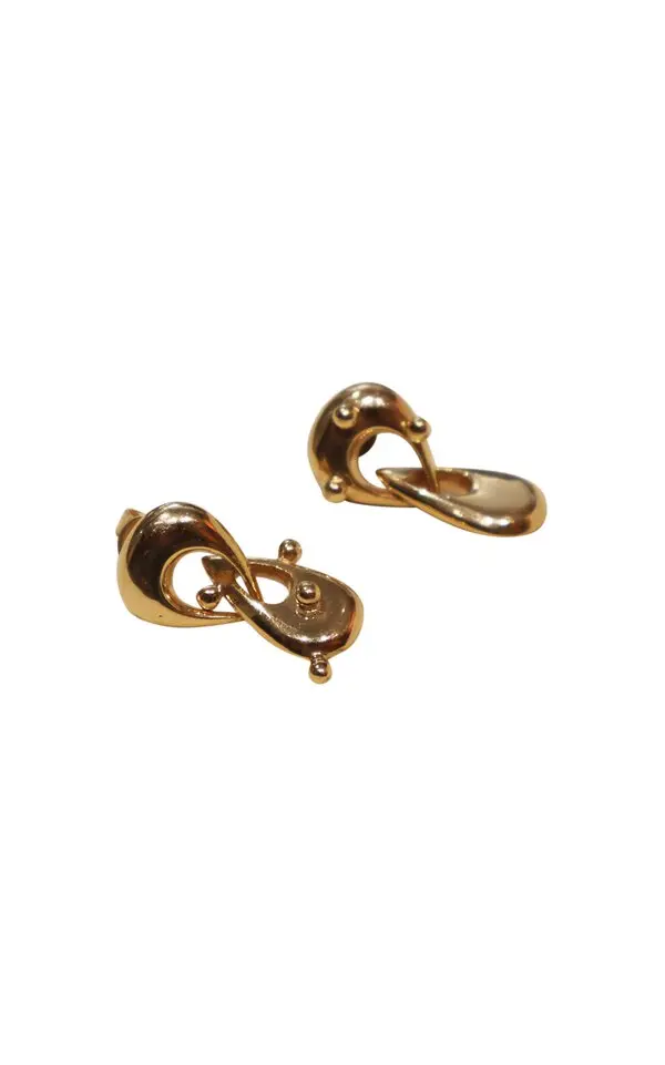 AYSHA BILGRAMI 24k Vermeil Double Grano Earrings