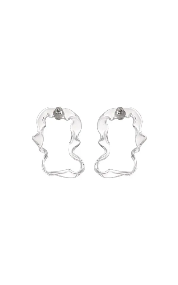 MAZ MANUELA ÁLVAREZ Sterling Glass Hoop Earrings