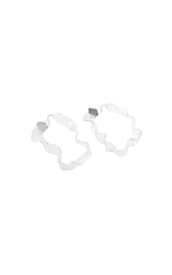 MAZ MANUELA ÁLVAREZ Sterling Glass Hoop Earrings