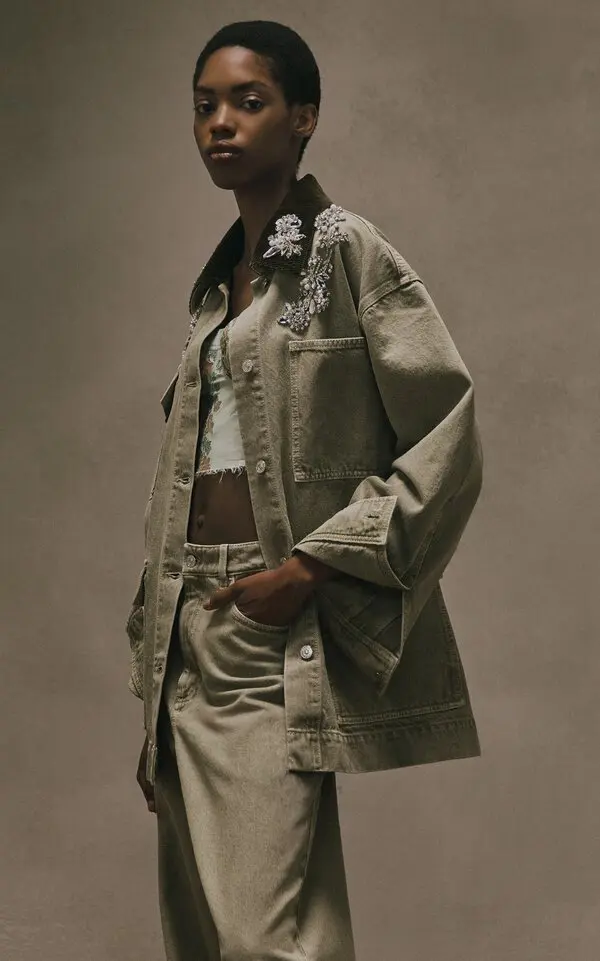 Erdem Embellished Denim Jacket