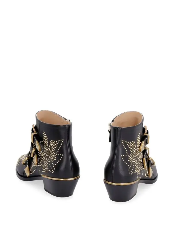 Chloé Susan Studded Leather Ankle Boots - Multicolor