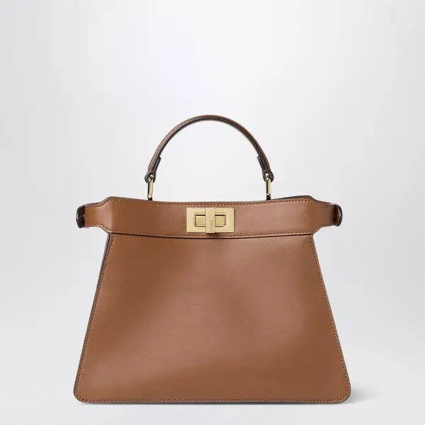Fendi Small Peekaboo Bag In Leather With Multicoloured Beads