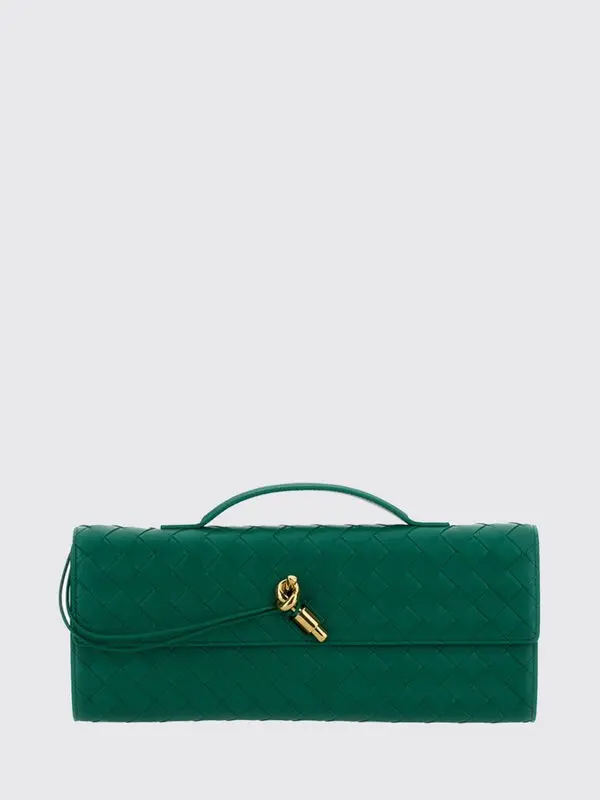 Bottega Veneta Lamb Skin Woven Clutch With Gold Tone Hardware - Multicolor