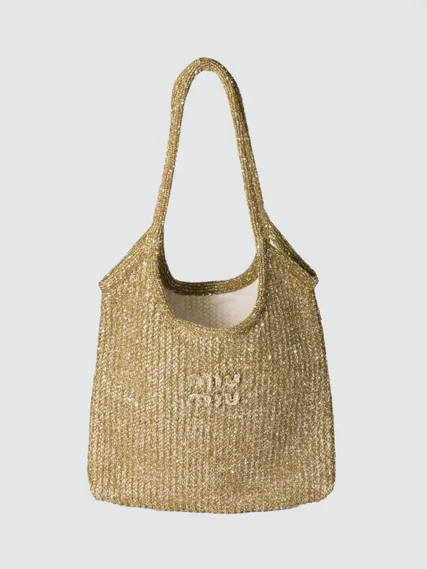 Miu Miu Embellished Shoulder Bag - Gold
