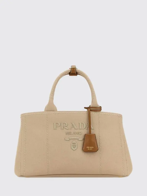 Prada Tote Bag With Embroidered Logo - Multicolor