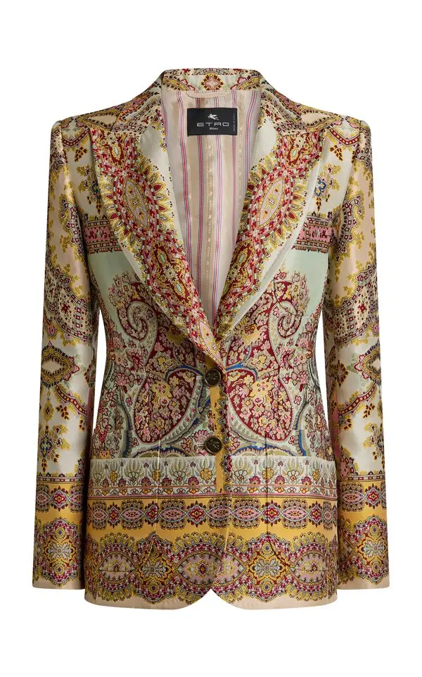 Etro Patterened Cotton-blend Blazer