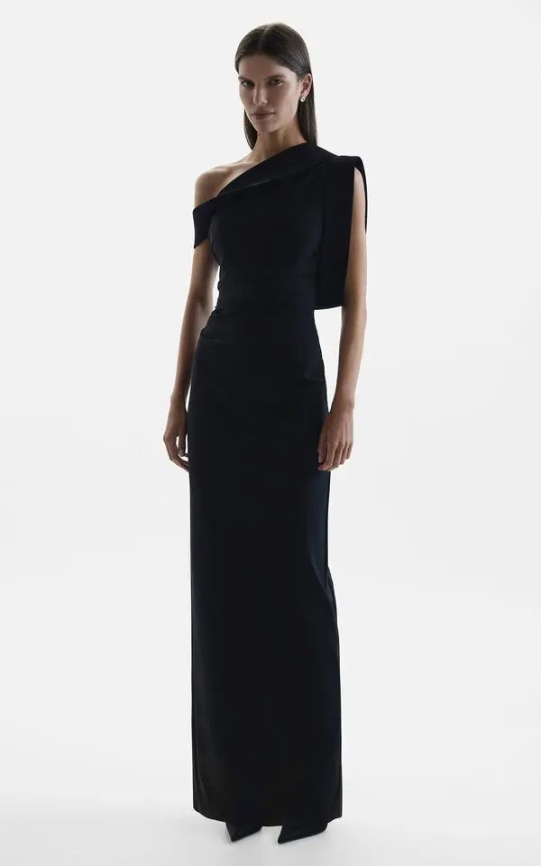 Rachel Gilbert Rowana One-shoulder Gown