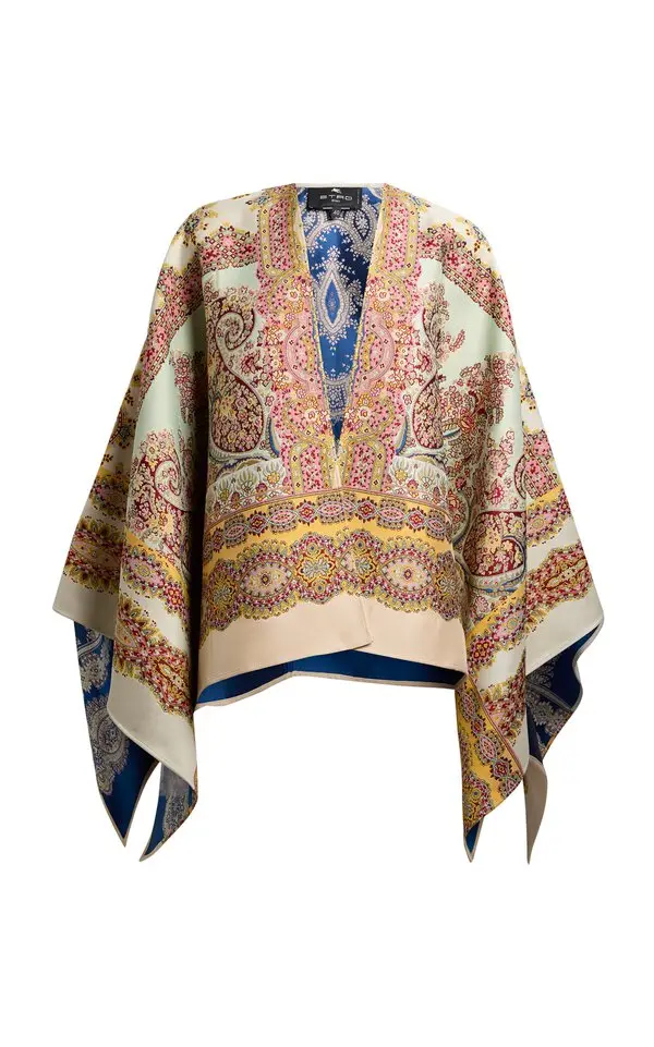 Etro Patterned Leather Cape