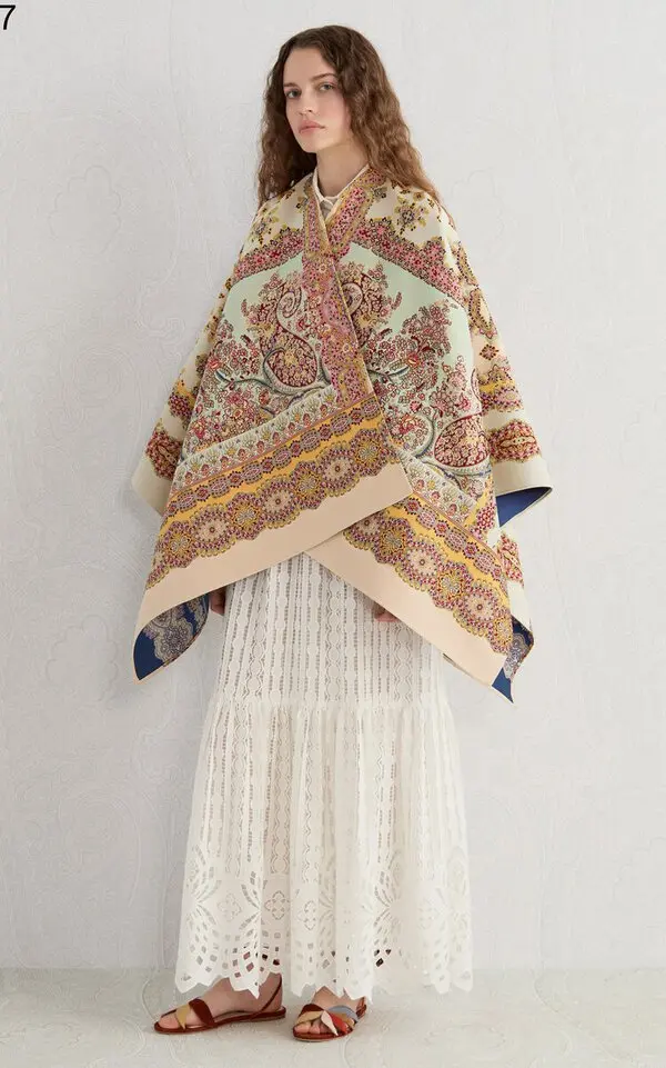 Etro Patterned Leather Cape