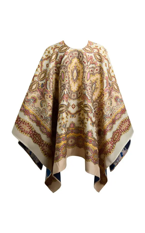 Etro Patterned Leather Cape