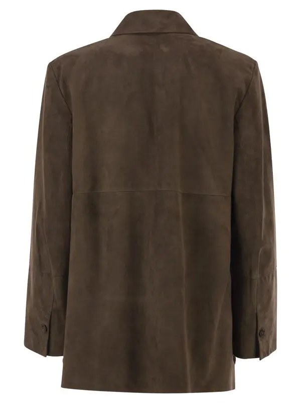 Max Mara Suede Shirt With Silk Lining