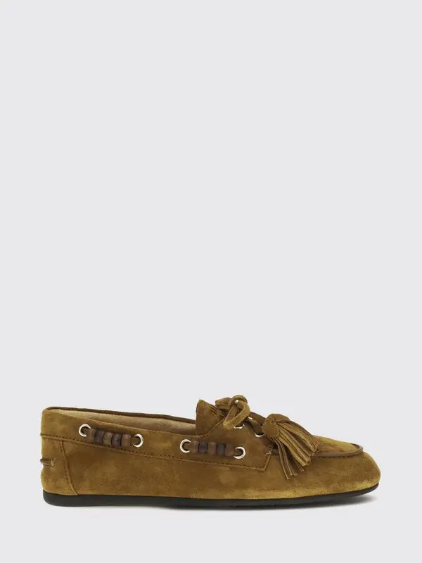 Miu Miu Suede Loafer With Tassel Detail - Green