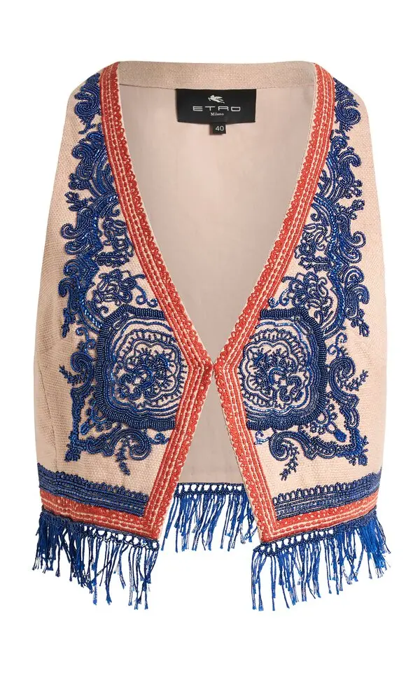 Etro Fringed Leather Vest