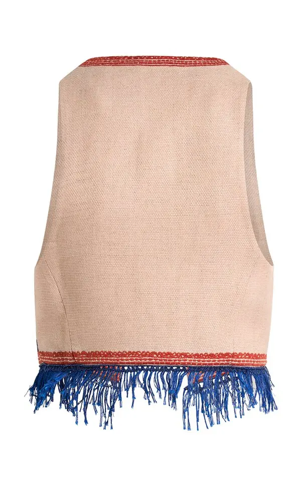 Etro Fringed Leather Vest