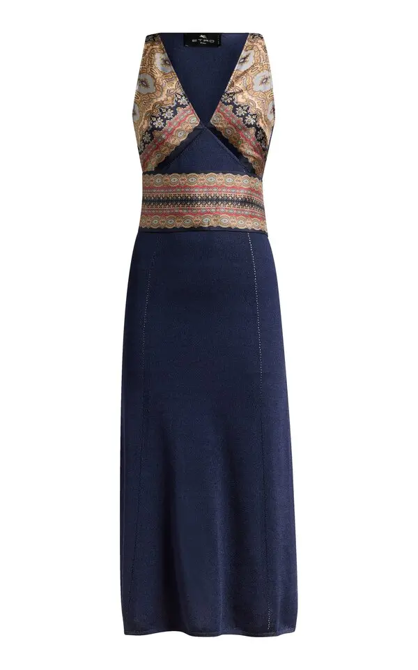 Etro Sleeveless Knit Cotton-blend Midi Dress