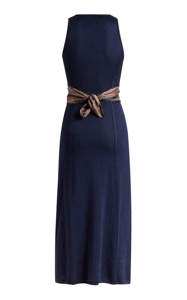 Etro Sleeveless Knit Cotton-blend Midi Dress