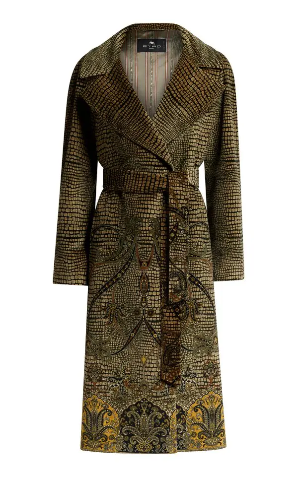Etro Patterned Stretch-cotton Coat
