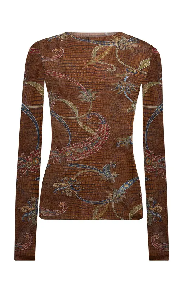 Etro Printed Long-sleeve Top