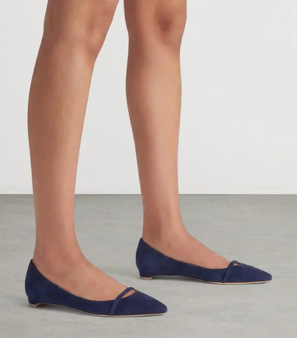 MALONE SOULIERS Suede Crawford Ballet Flats