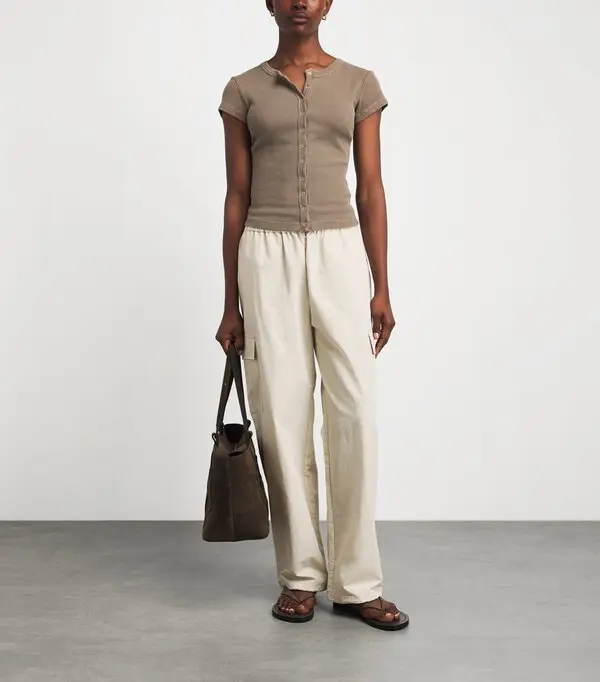 Citizens Of Humanity Short-sleeve Tabby Cardigan - Brown