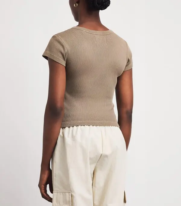 Citizens Of Humanity Short-sleeve Tabby Cardigan - Brown