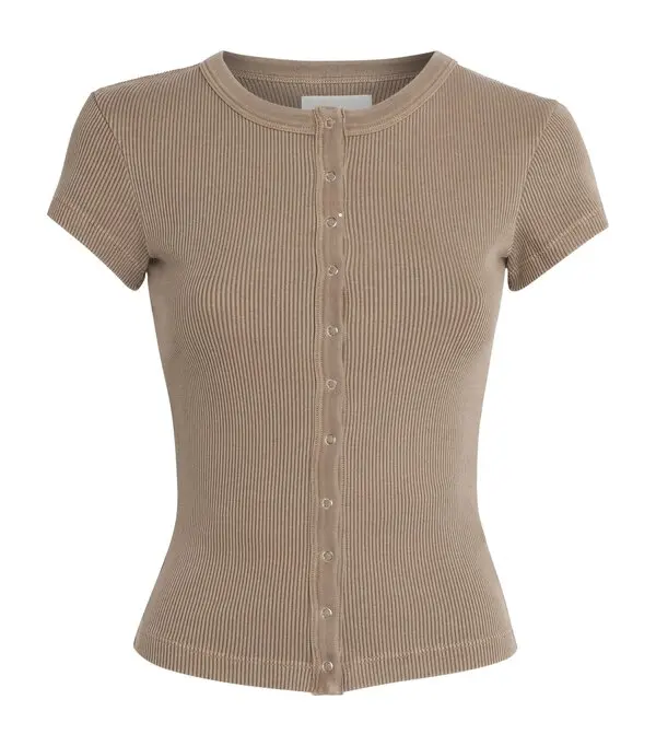 Citizens Of Humanity Short-sleeve Tabby Cardigan - Brown