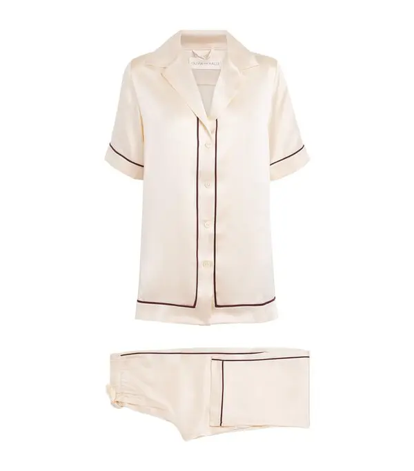 Olivia Von Halle Silk Tilda Pyjama Set - Nude