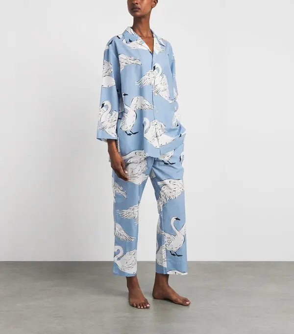 Olivia Von Halle Cotton-silk Casablanca Laia Pyjama Set