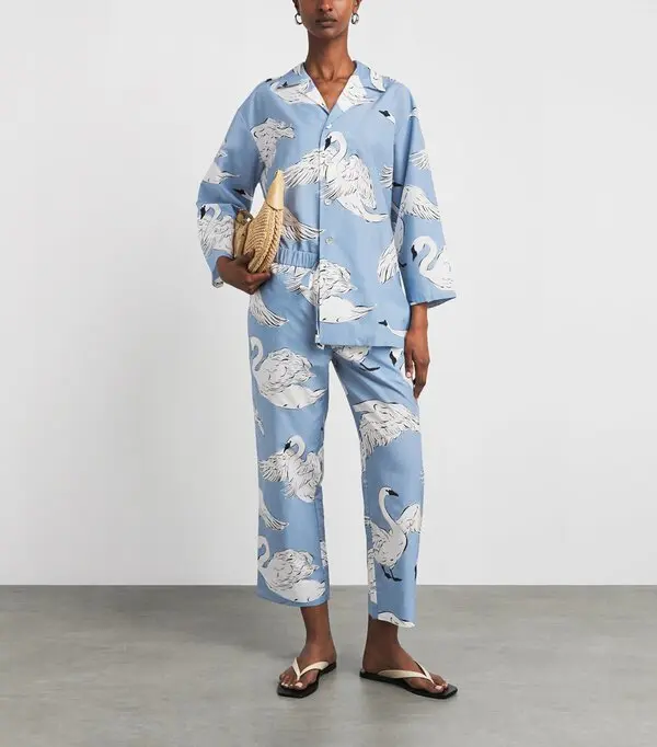 Olivia Von Halle Cotton-silk Casablanca Laia Pyjama Set