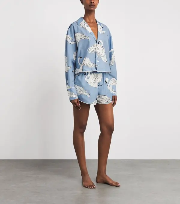 Olivia Von Halle Cotton-silk Lucia Laia Short Pyjama Set