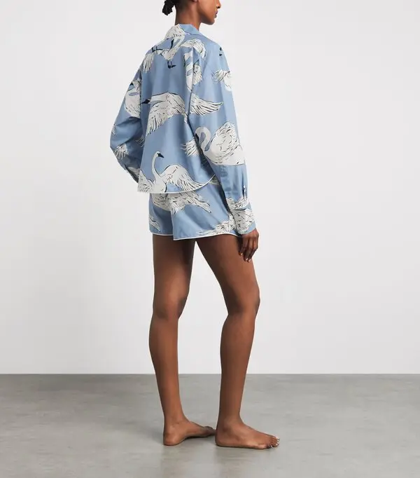 Olivia Von Halle Cotton-silk Lucia Laia Short Pyjama Set