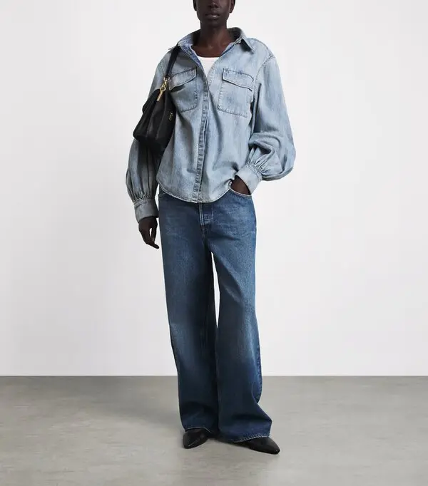 7 For All Mankind Straight Fit Denim Shirt