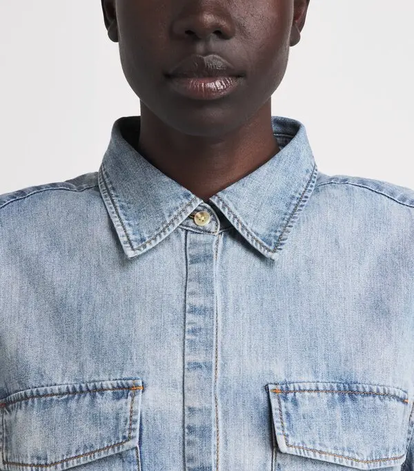 7 For All Mankind Straight Fit Denim Shirt
